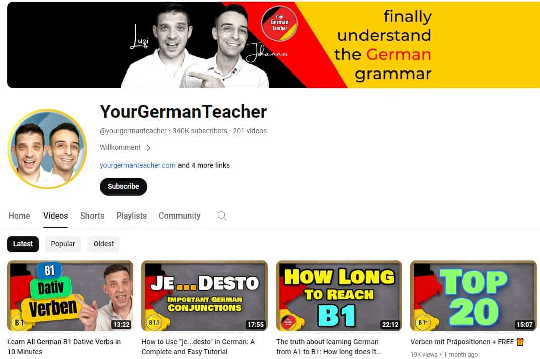 10 Best YouTube Channels To Learn German: A1 To Native Level