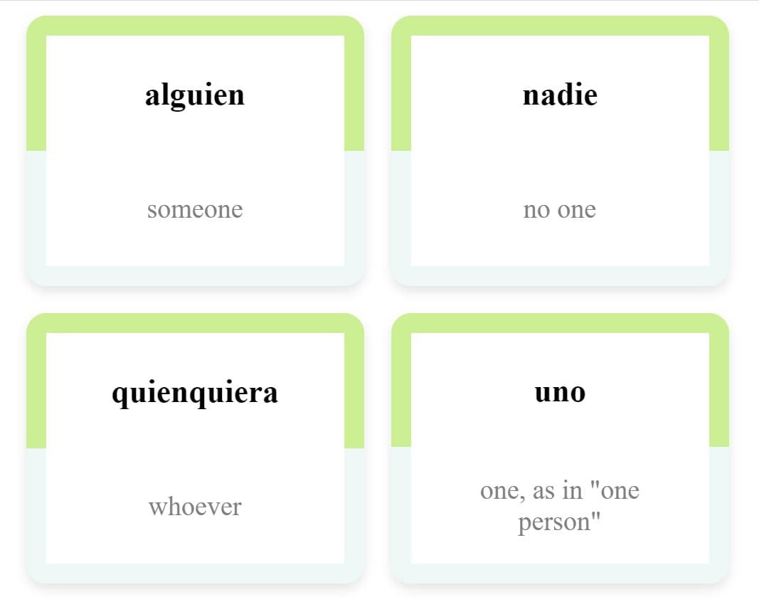 13 Spanish Indefinite Pronouns For People And Things