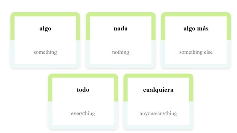 13 Spanish Indefinite Pronouns For People And Things